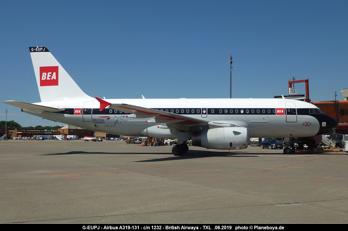 G-EUPJ-Airbus A319-131-1232-British Airways-BEA red square retro cls ...